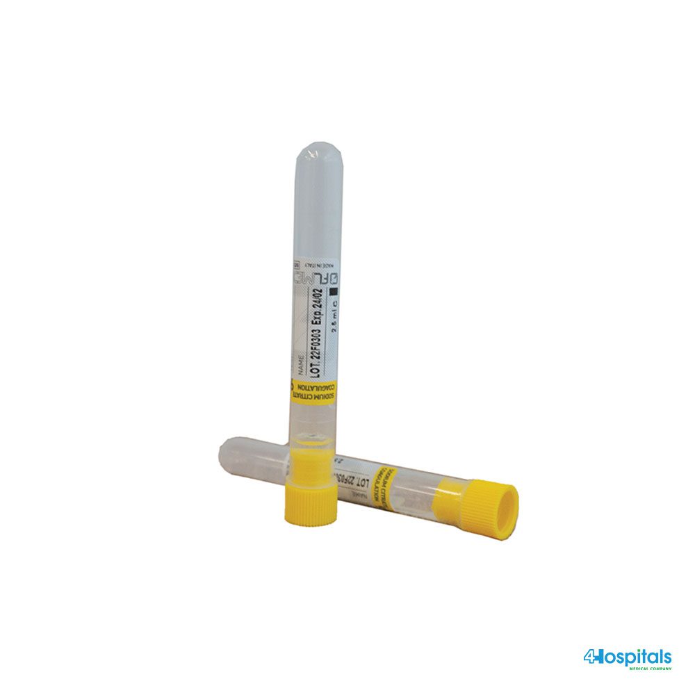Non-vacuum tube for coagulogram analysis - 4Hospitals